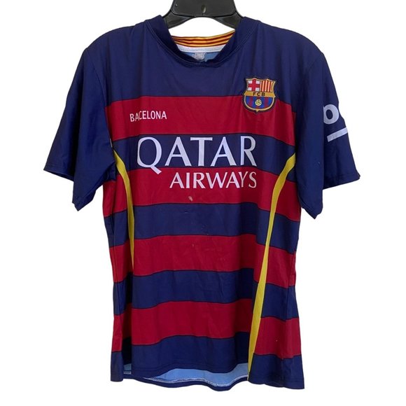 Shirts | Lionel Messi Jersey Home Barcelona Fcb Quatar Airways Chest 42 ...